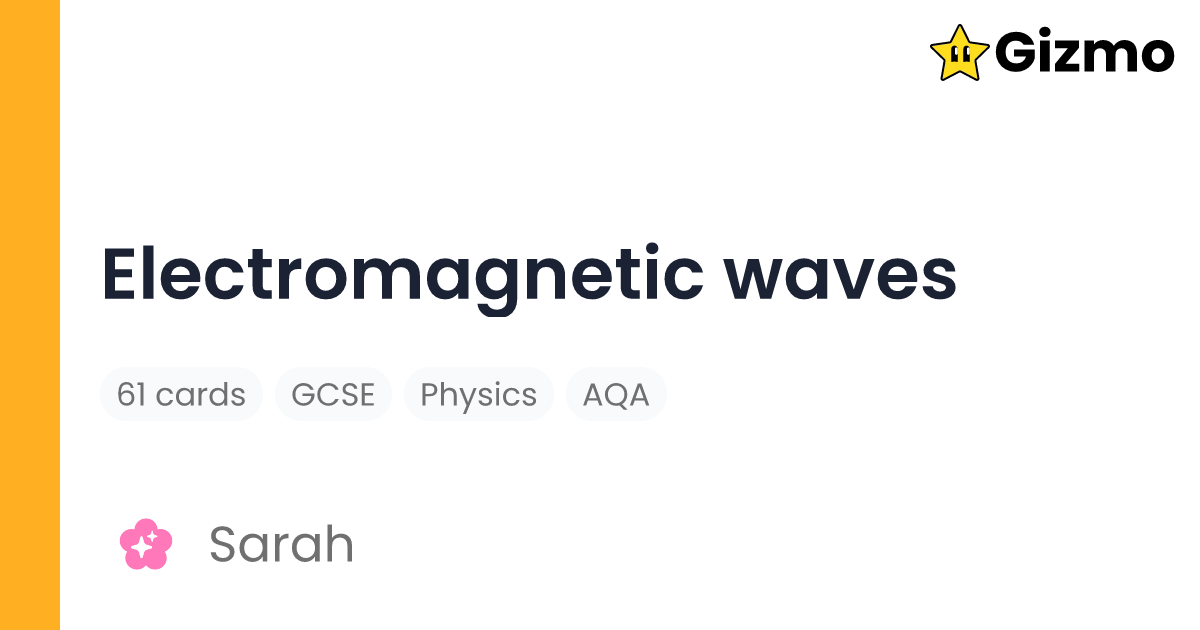 Electromagnetic Waves | Flashcards