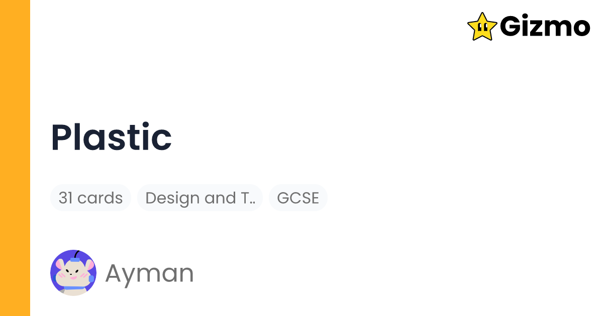 Plastic | Flashcards