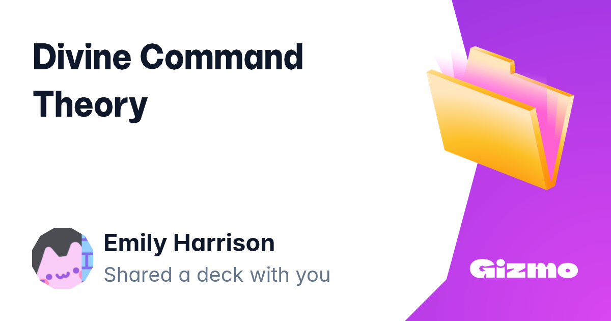 Divine Command Theory | Flashcards