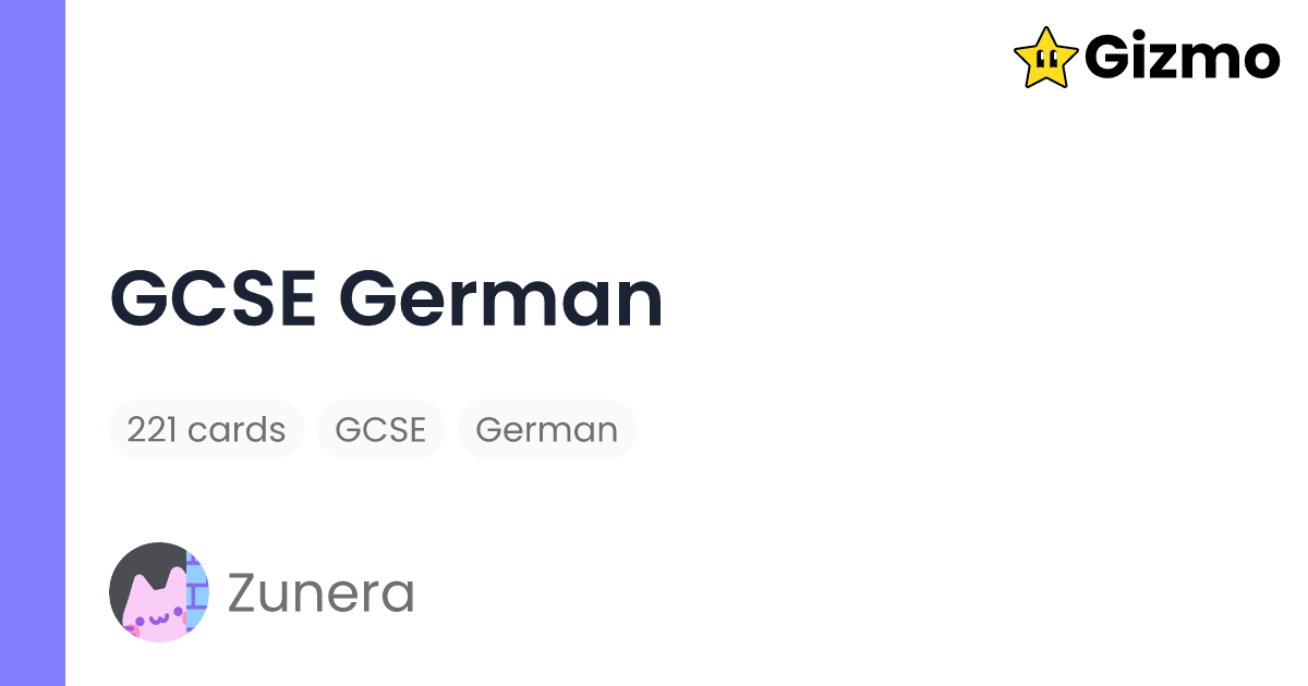 Gcse German | Flashcards