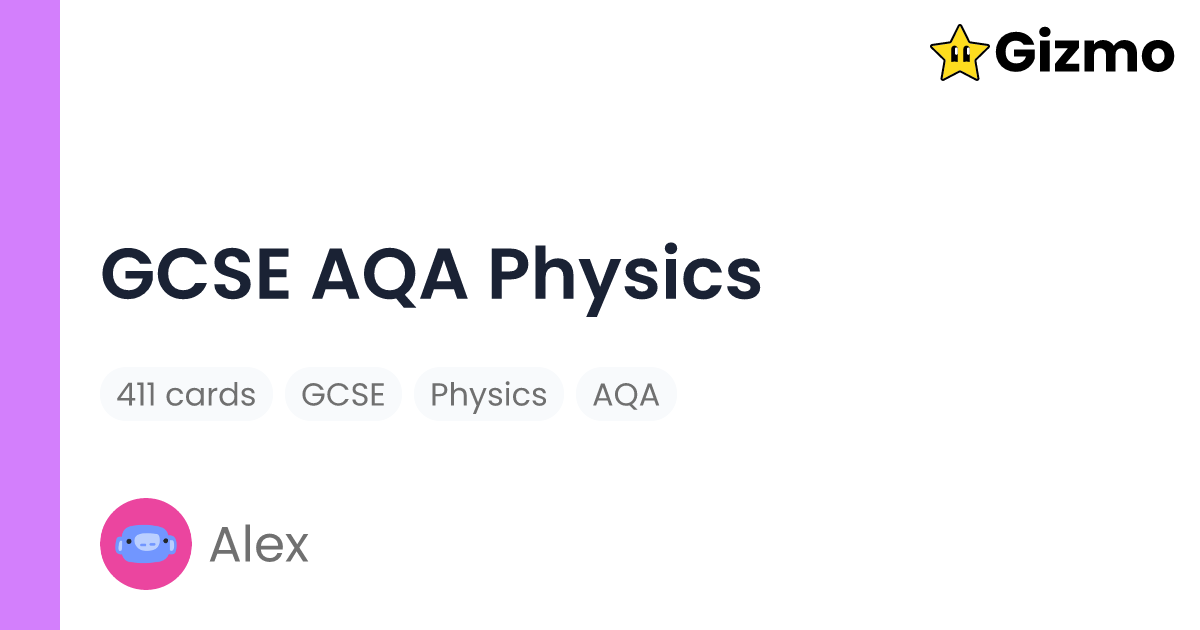 Gcse Aqa Physics | Flashcards