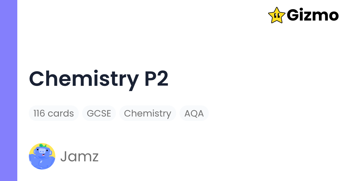 Chemistry P2 | Flashcards
