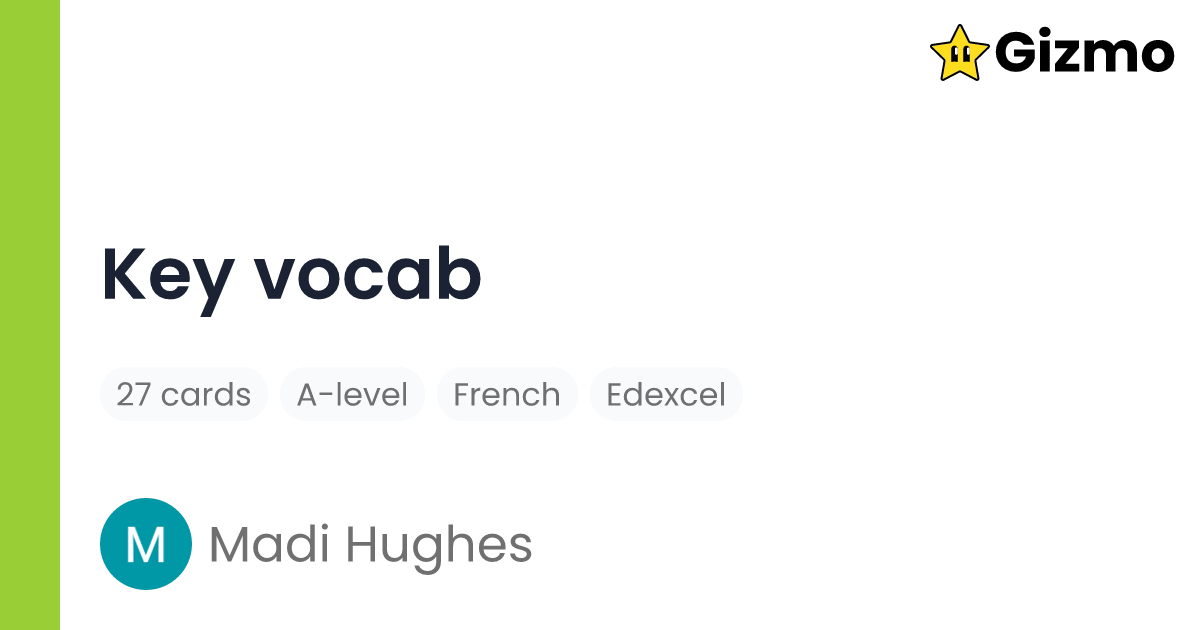 Key Vocab | Flashcards