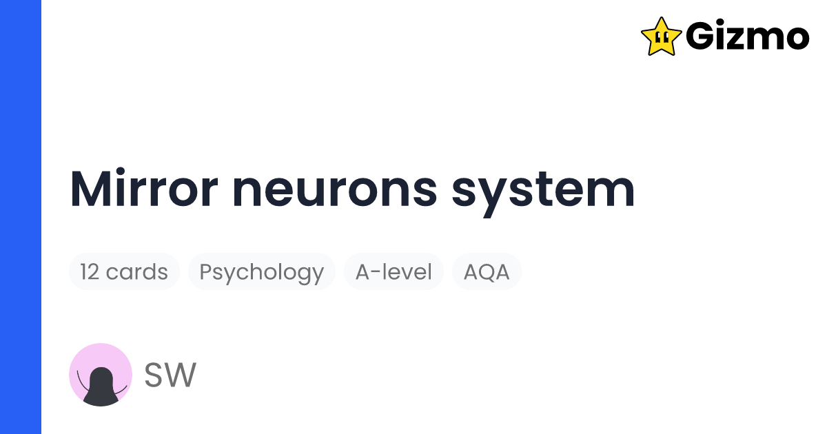 Mirror Neurons System | Flashcards
