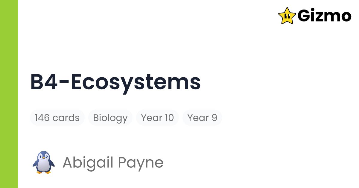 B4-ecosystems | Flashcards