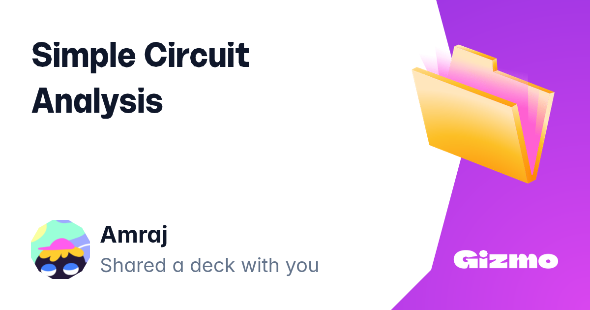 Simple Circuit Analysis | Flashcards