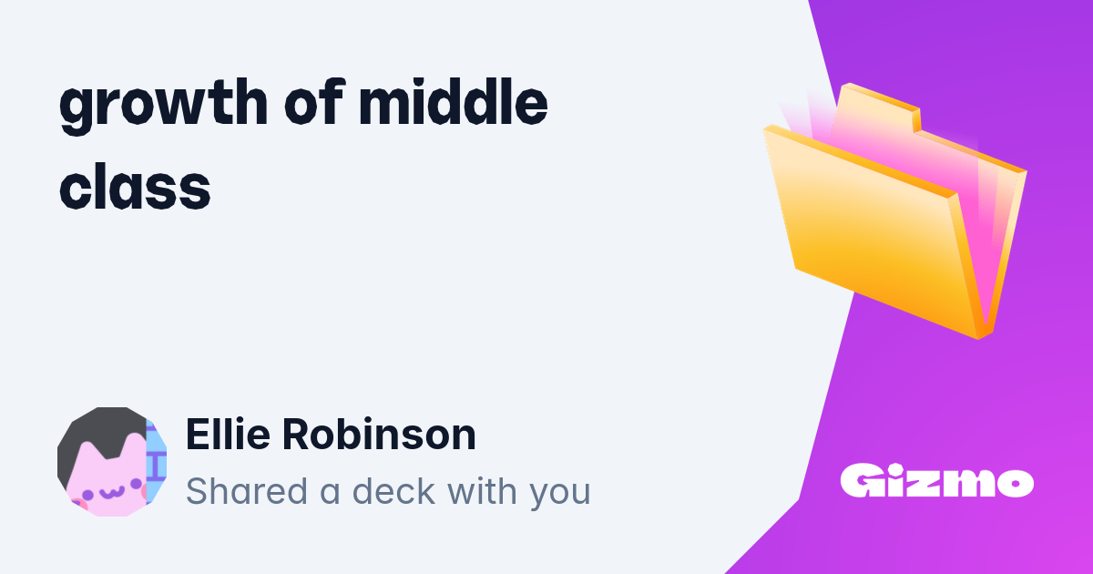 Growth Of Middle Class | Flashcards