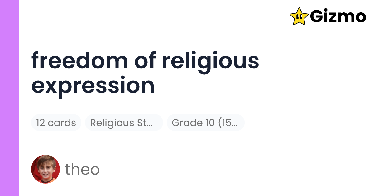 Freedom Of Religious Expression | Flashcards
