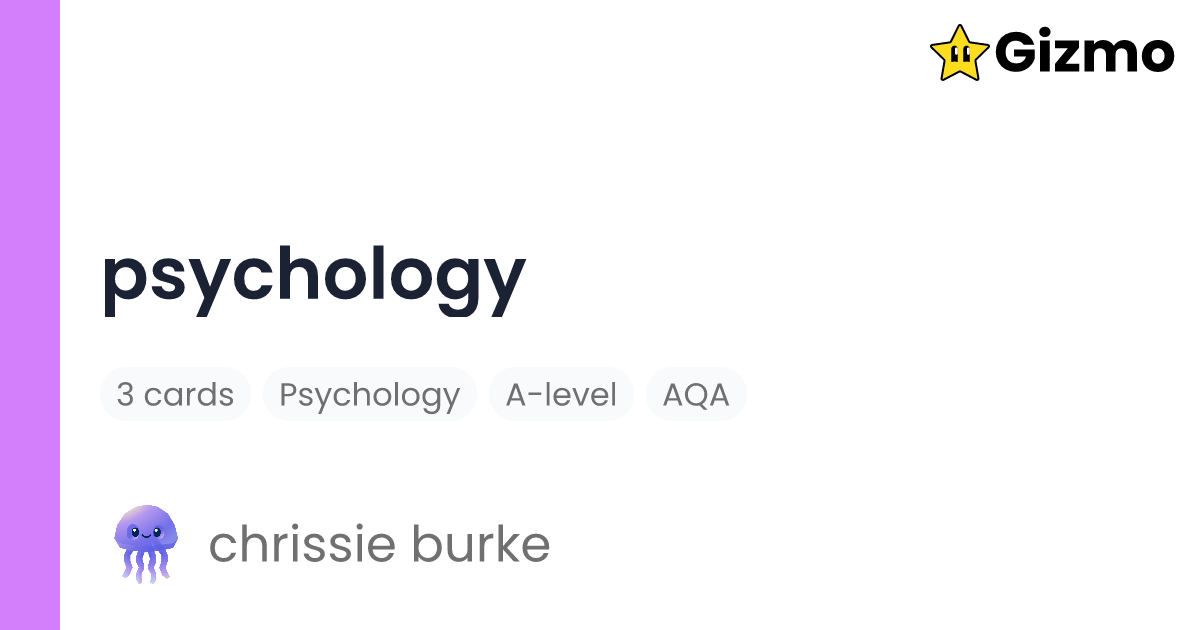 Psychology | Flashcards