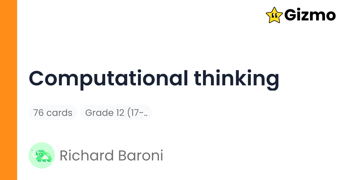 Computational Thinking | Flashcards