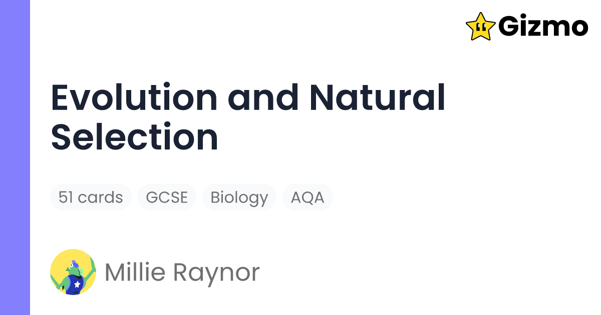 Evolution and Natural Selection | Flashcards