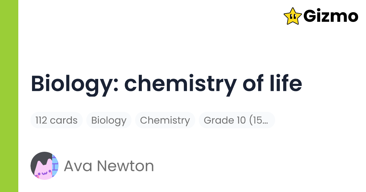 Biology: Chemistry Of Life | Flashcards