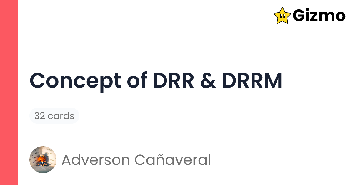 Concept Of Drr & Drrm | Flashcards