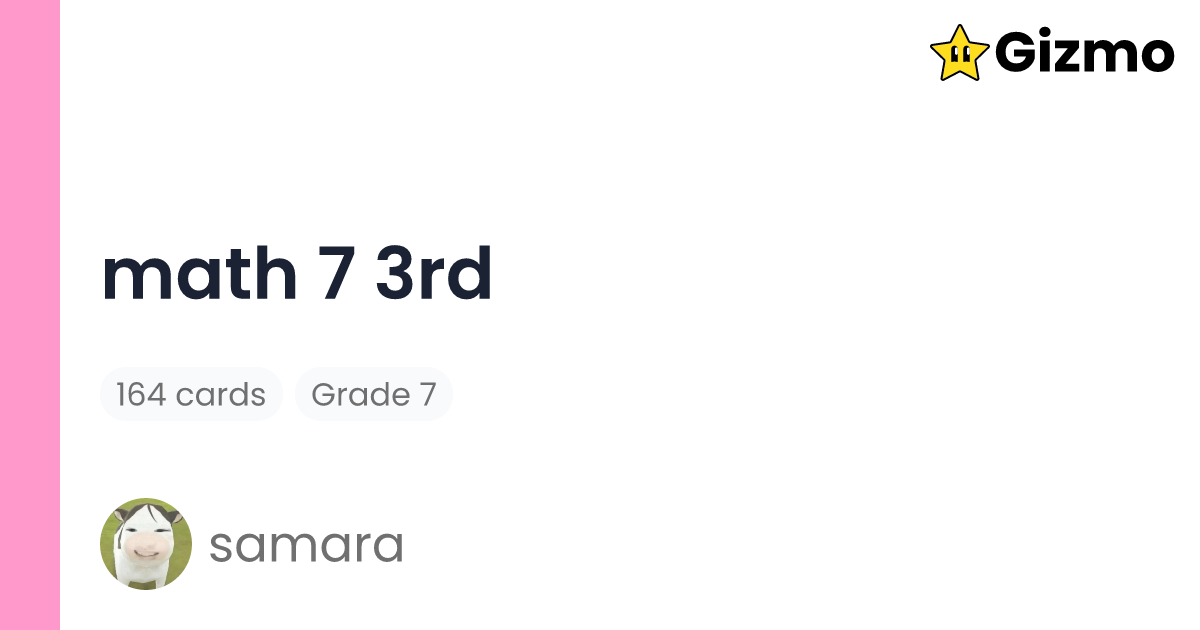 Math 7 3rd | Flashcards