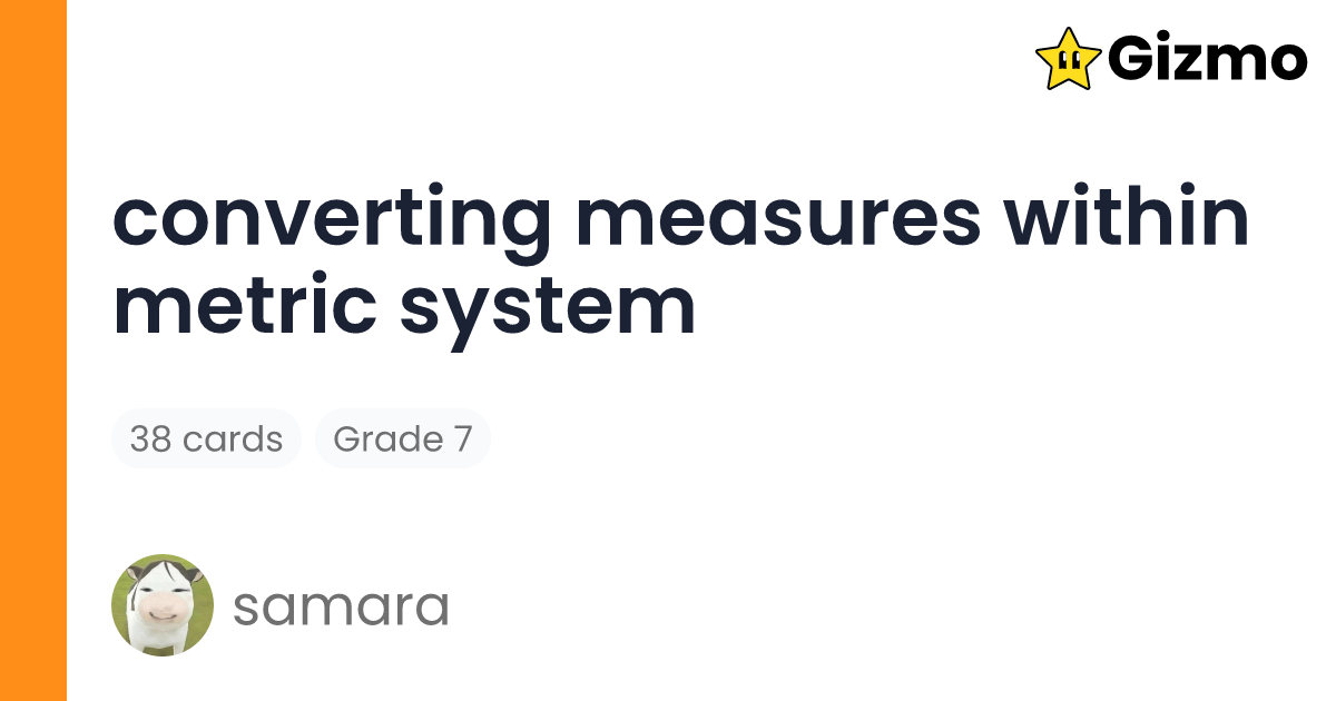 Converting Measures Within Metric System | Flashcards