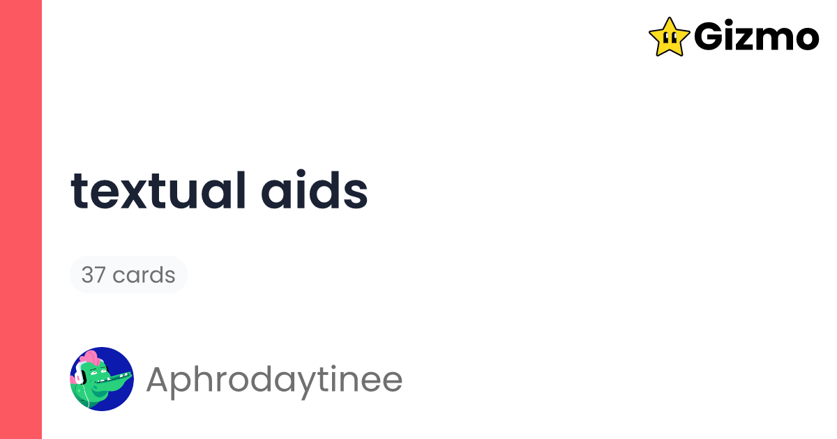 Textual Aids | Flashcards