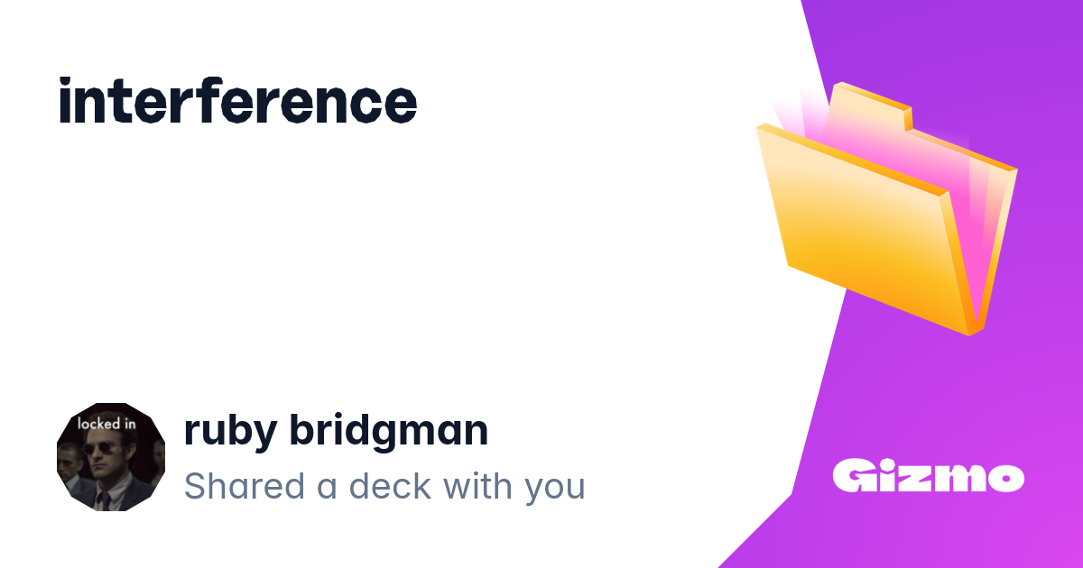 Interference | Flashcards