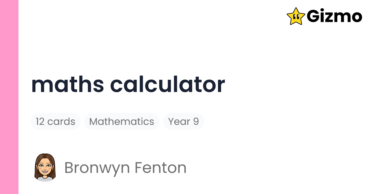 Maths Calculator | Flashcards