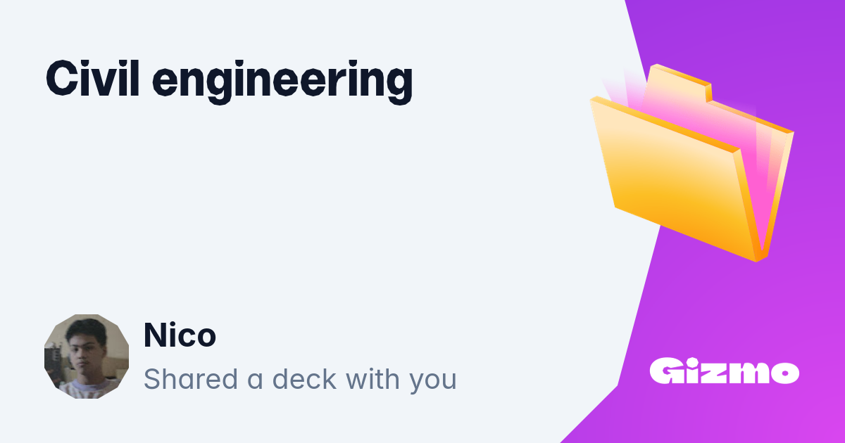 Civil Engineering | Flashcards