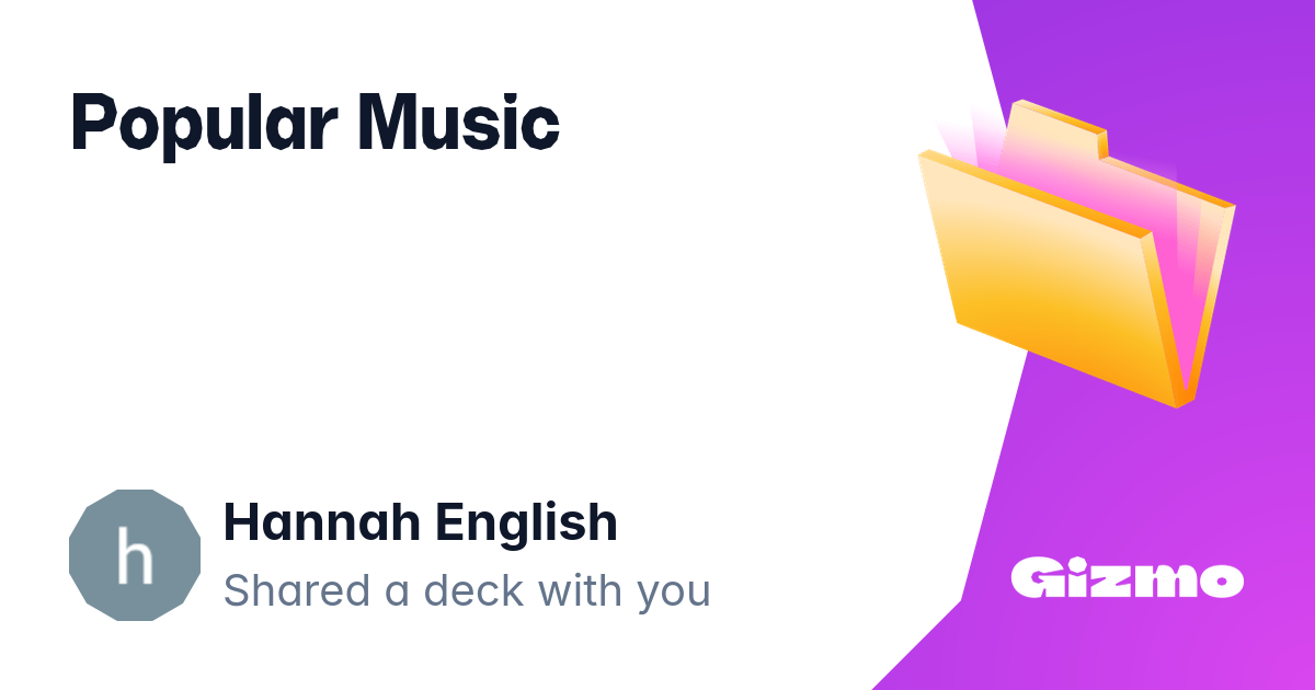 Popular Music | Flashcards