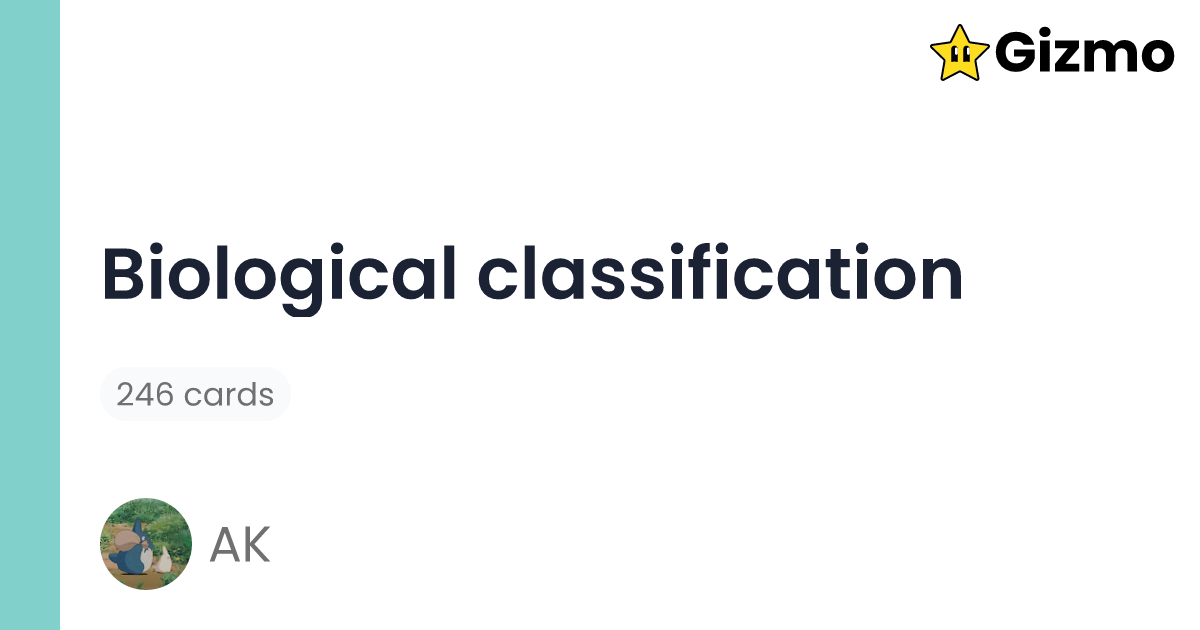 Biological Classification | Flashcards