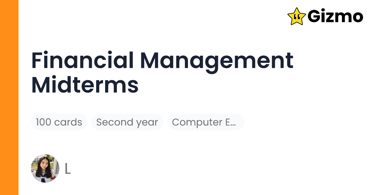 Financial Management Midterms | Flashcards