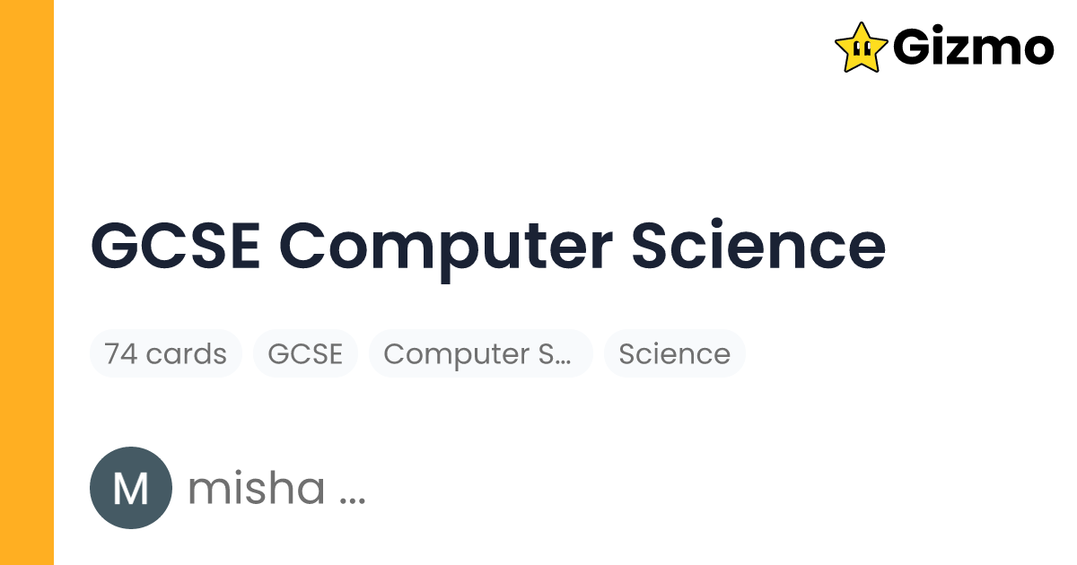 Gcse Computer Science | Flashcards