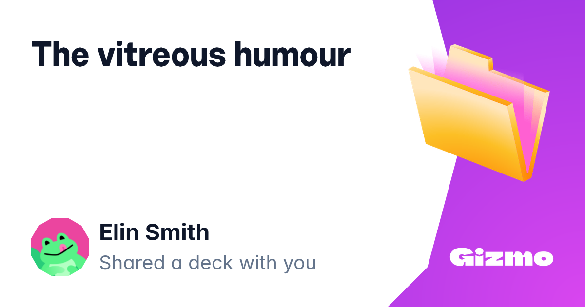 The Vitreous Humour | Flashcards