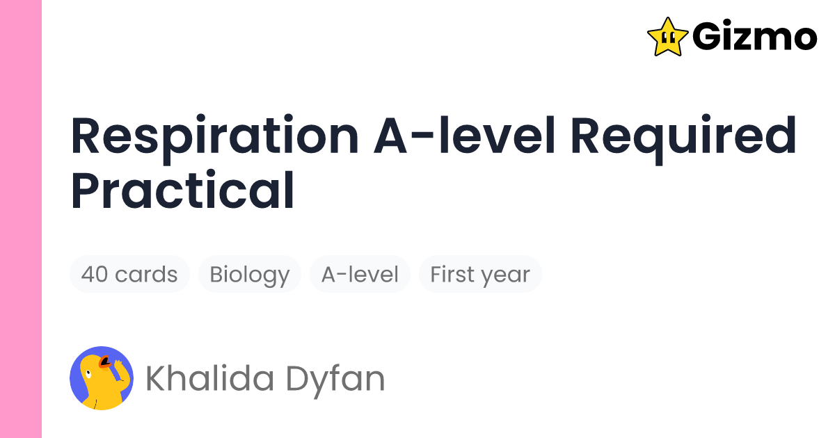 Respiration A-level Required Practical | Flashcards