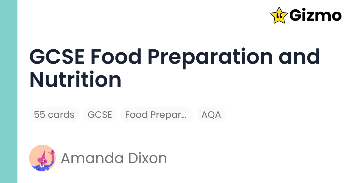 Gcse Food Preparation and Nutrition | Flashcards