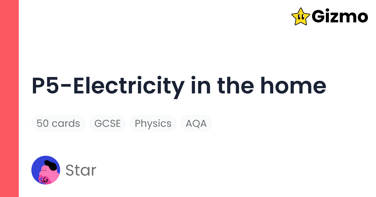 P5-electricity in the Home | Flashcards