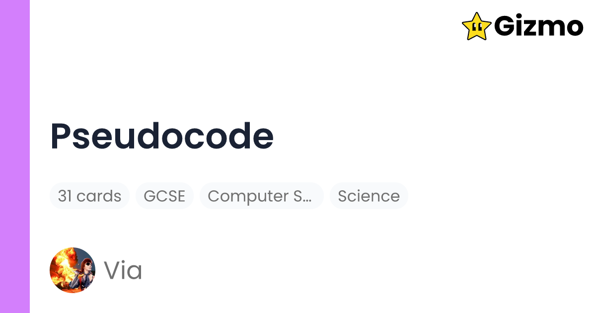 Pseudocode | Flashcards