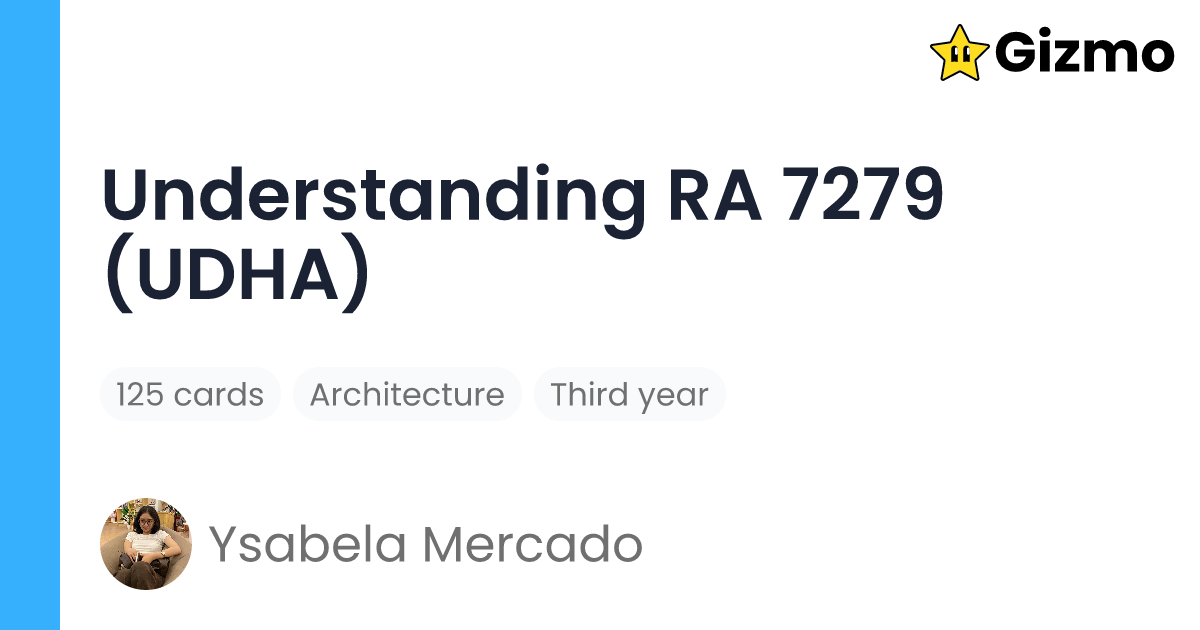 Understanding Ra 7279 (udha) | Flashcards