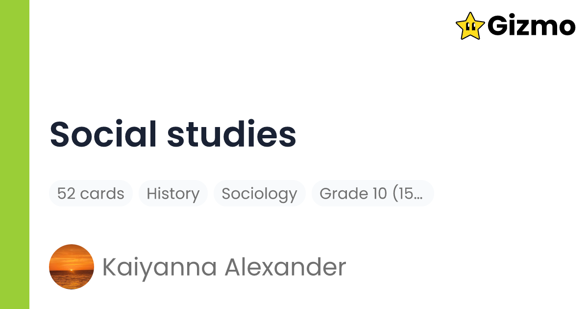 Social Studies | Flashcards