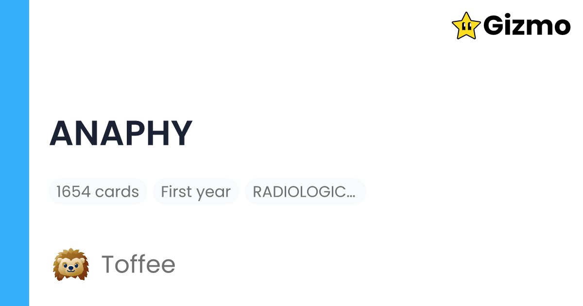 Anaphy | Flashcards