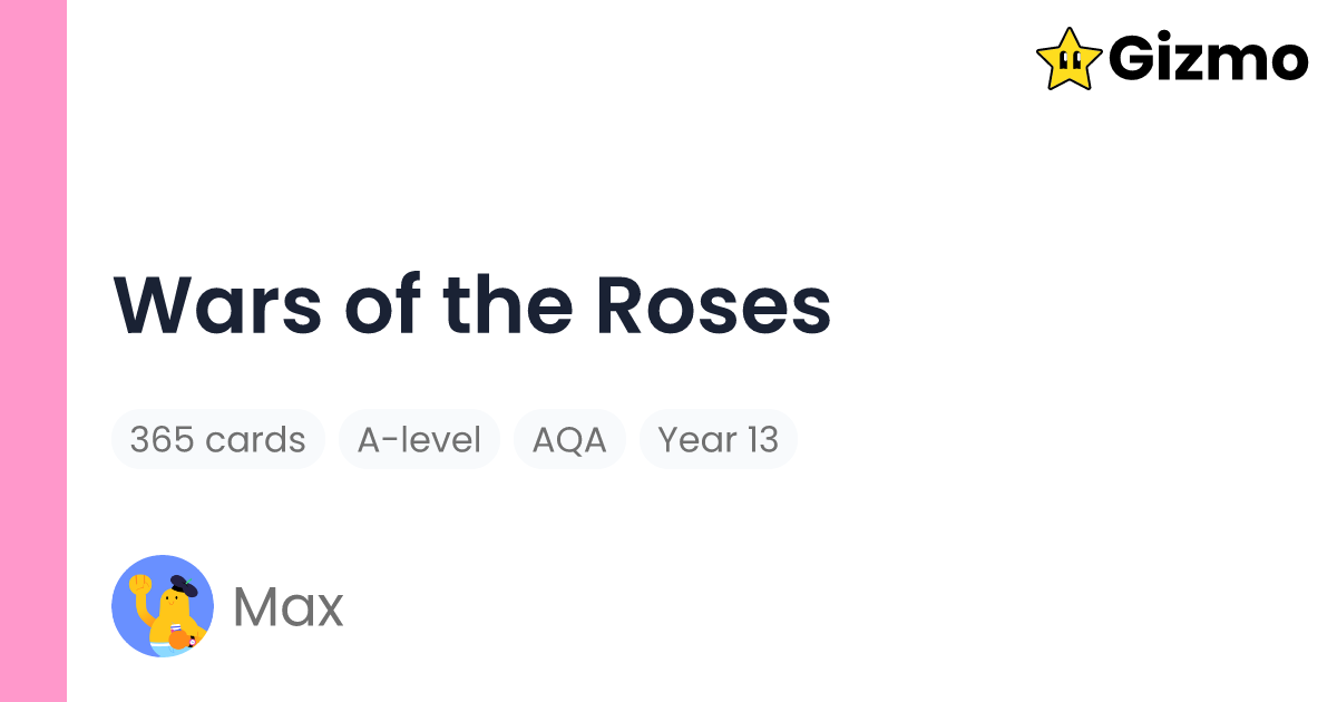 Wars Of the Roses | Flashcards