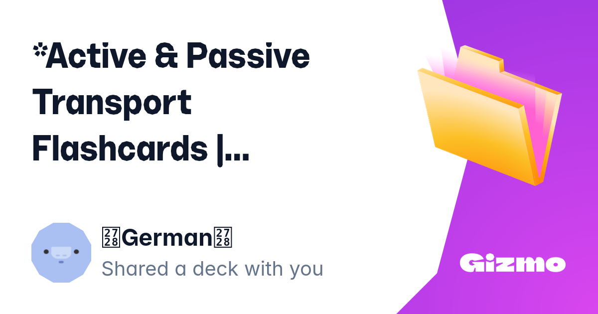 *active & Passive Transport | Flashcards