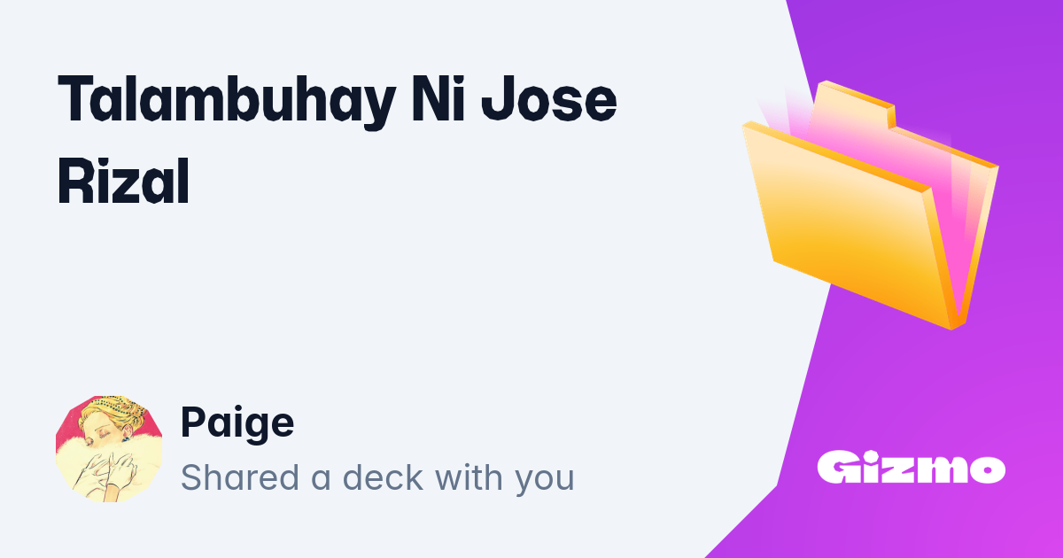 Talambuhay Ni Jose Rizal | Flashcards