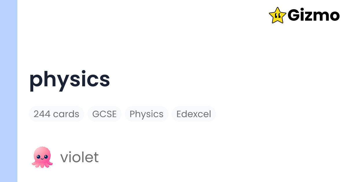 Physics | Flashcards