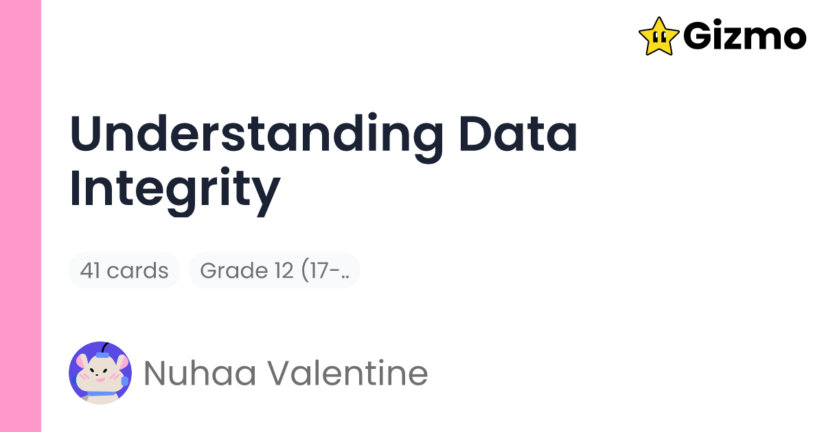 Understanding Data Integrity | Flashcards