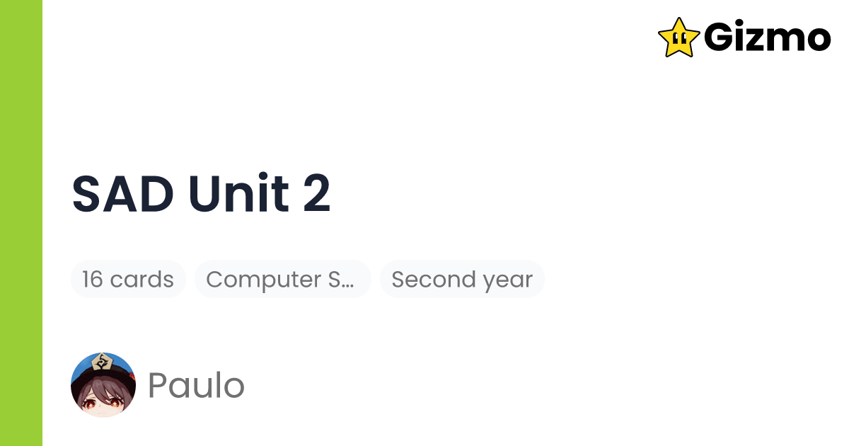 Sad Unit 2 | Flashcards