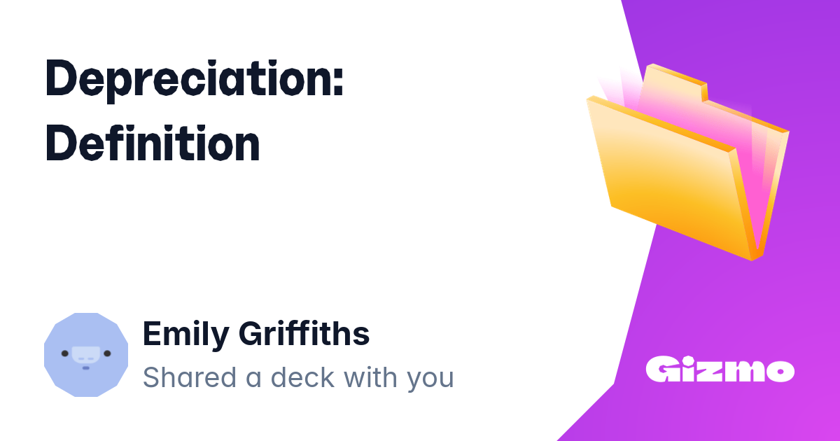 Depreciation: Definition | Flashcards