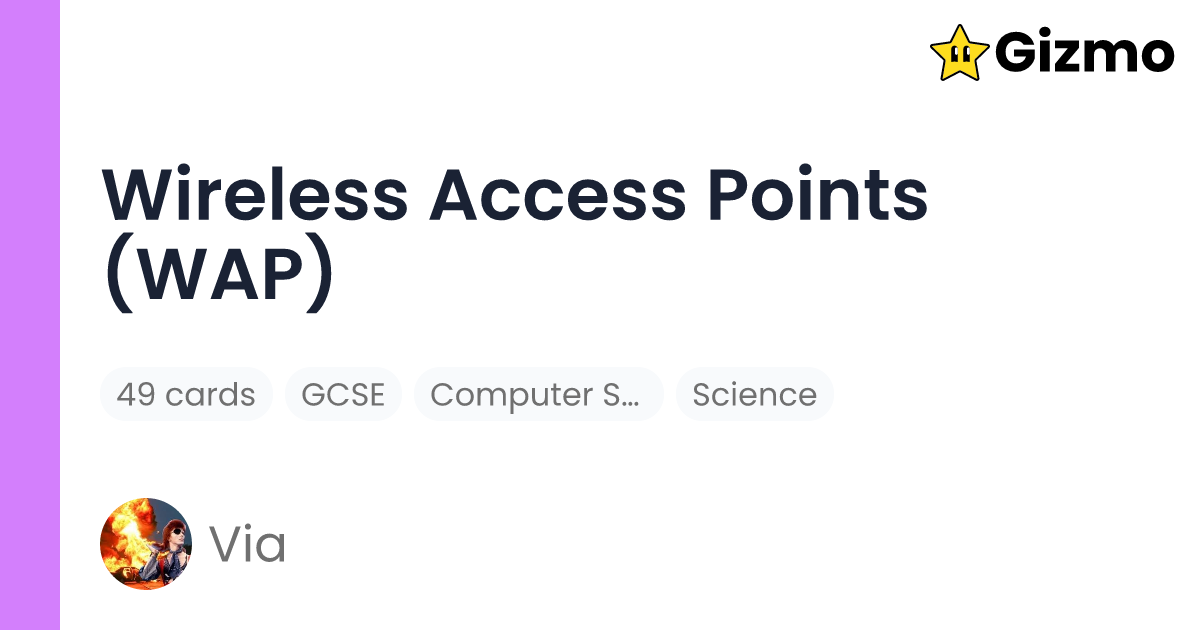 Wireless Access Points (wap) | Flashcards