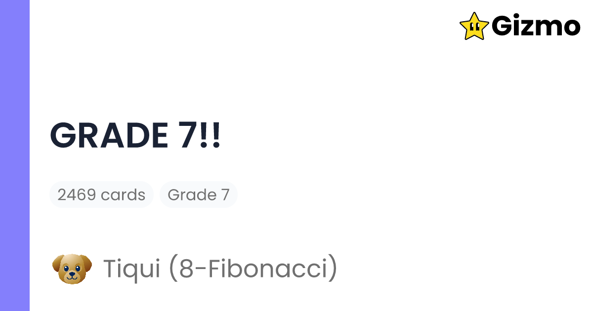 Grade 7!! | Flashcards