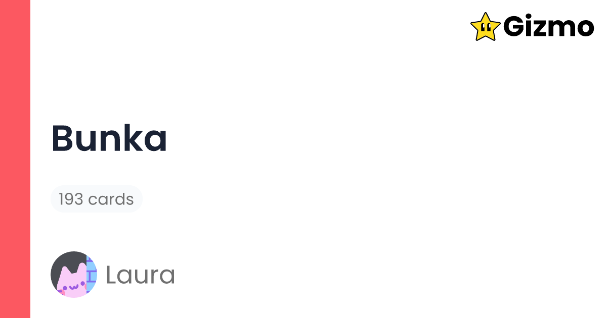 Bunka | Flashcards