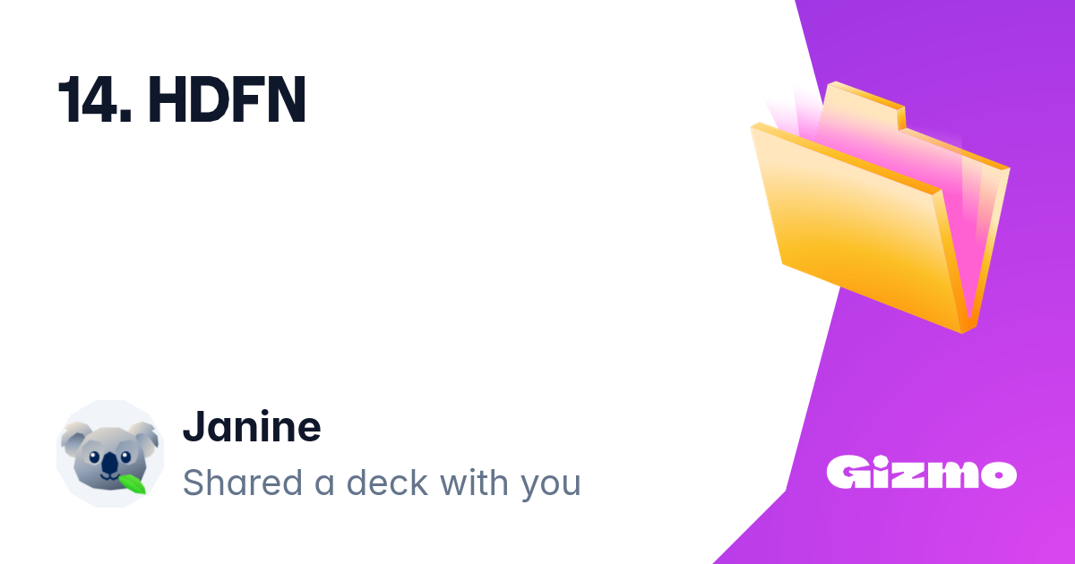 14. Hdfn | Flashcards