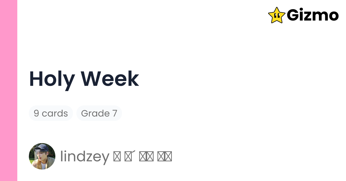 Holy Week | Flashcards