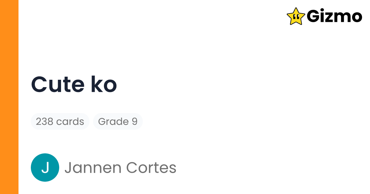 Cute Ko | Flashcards