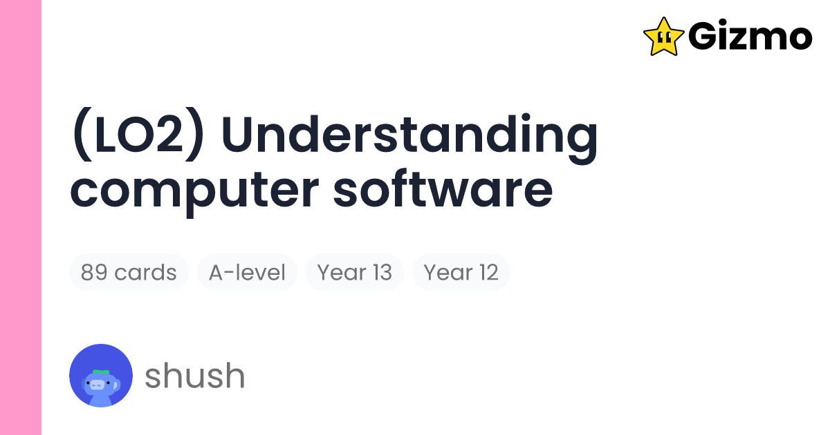 (lo2) Understanding Computer Software | Flashcards