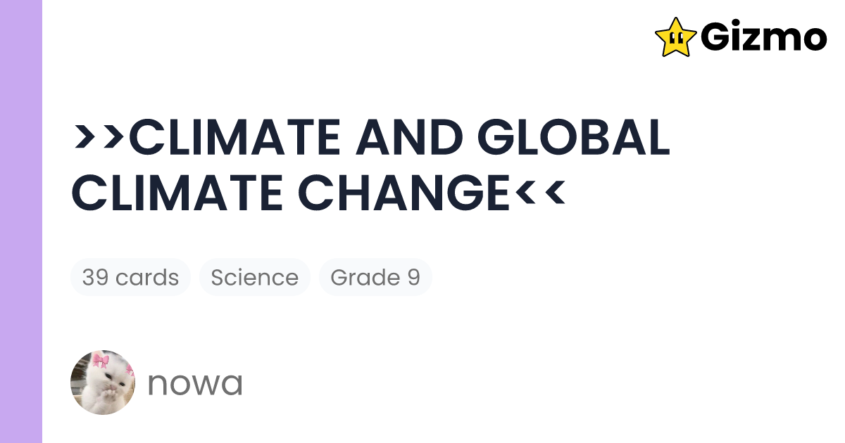 >>climate and Global Climate Change